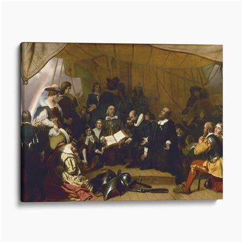 Embarkation Of The Pilgrims Canvas Wall Art Prints Big Canvas Art Prints