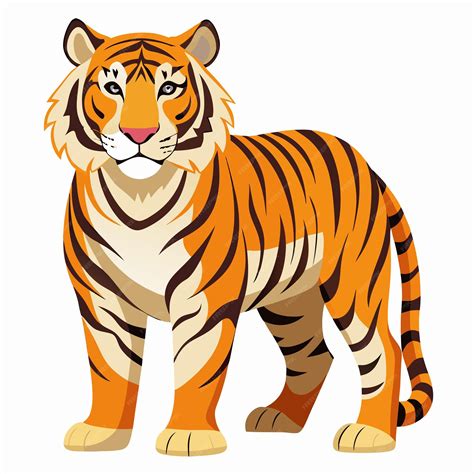 Tiger Color Vector Clip Art Design Premium Ai Generated Vector