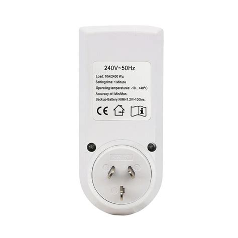 Electric Programmable Digital Timer Switch Socket 240v Au Plug Memory