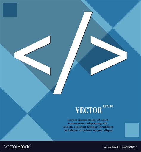 Programming Code Icon Symbol Flat Modern Web Vector Image
