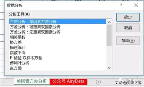 Excel显著性检验数据分析系列 1032 Excel方差分析之单因素方差分析 Csdn博客