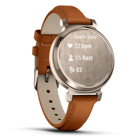 Buy Garmin Lily Classic Cream Gold With Tan Leather Band Watch In Dubai Abu Dhabi Sharjah
