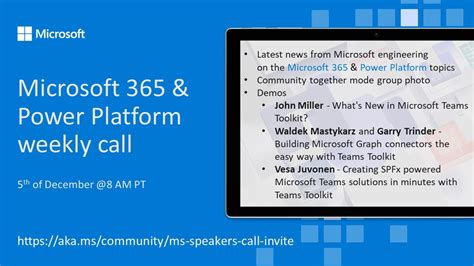 Microsoft 365 And Power Platform Call Microsoft Speakers D