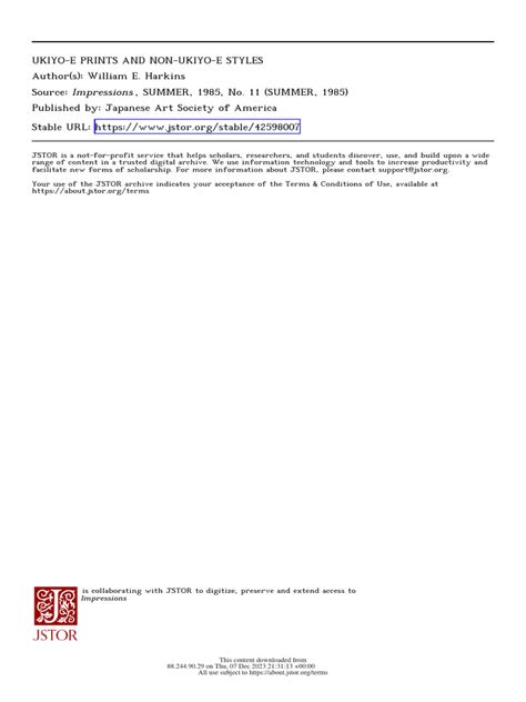 Ukiyo E Prints And Non Ukiyo E Styles Pdf Ukiyo E Japanese Art
