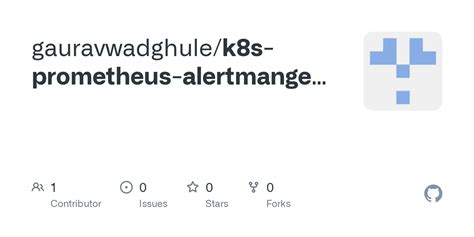 github gauravwadghule k8s prometheus alertmanger grafana