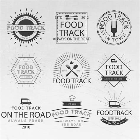 Premium Vector Freelogofoodtracktemplate