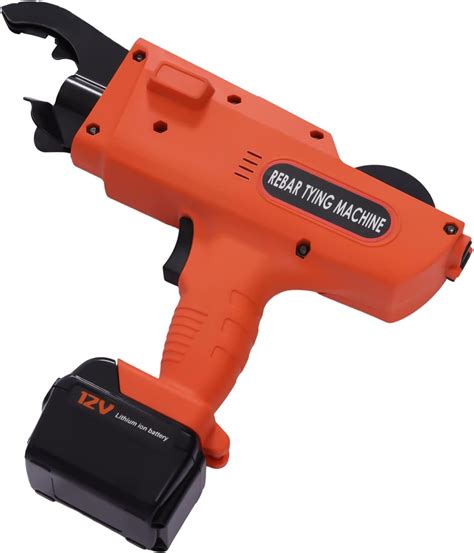 Automatic Handheld Rebar Tier Tying Reinforcing Steel Strapping Machine Tool Kit Orange 12v