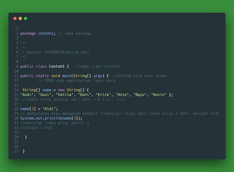 Belajar Mengenal And Memakai Array Bahasa Pemrograman Java Java Media Kita