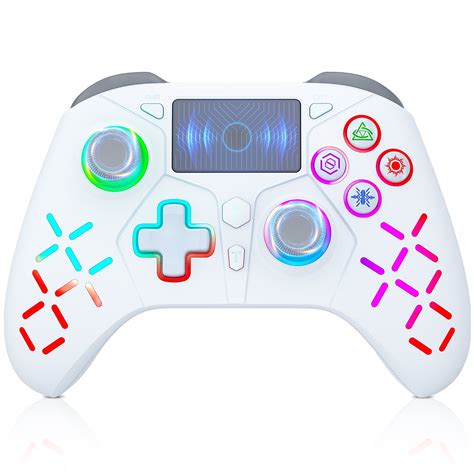 Bonadget Wireless Ps4 Controller With Rgb Light Dual Vibration 1000mah Battery For Playstation