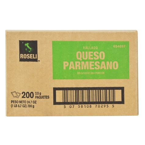 Roseli Parmesan Cheese Packets Us Foods Chefstore