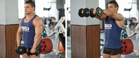 Подъем гантелей перед собой техника Musclefit