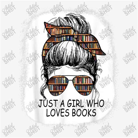 Just A Girl Who Loves To Read Messy Bun Booj Cute Book Worm Camper Cup
