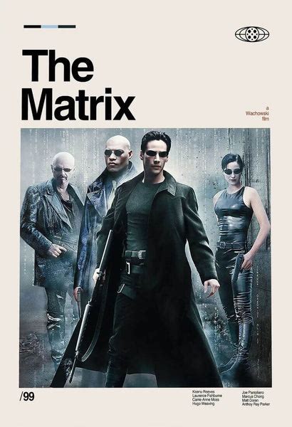 Matrix Wachowski Borthers Hollywood Sci Fi Action Movie Art Poster By Movie Posters Buy