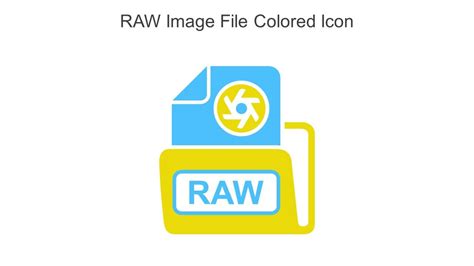 RAW Image File Colored Icon In Powerpoint Pptx Png And Editable Eps Format PPT Slide