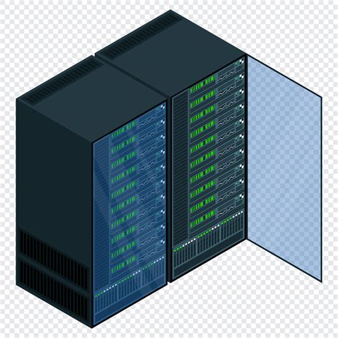 Isometric Server Network Server Room 3d Computer Equipment Storage Database Isometric