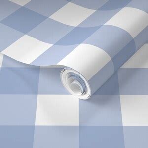 Buffalo Check Wallpaper Blue Buffalo Check By Xtinew Etsy