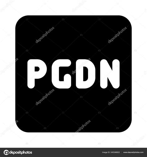 Tecla Función Página Abajo Diseño Del Teclado Del Ordenador Vector De