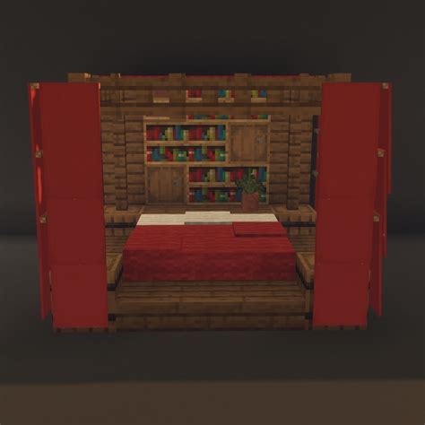 Medieval Canopy Bed Tutorial In 2021 Minecraft Architecture