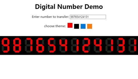 A React Component To Show Digital Number
