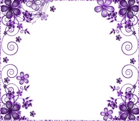 Flower Border Design Purple At Ethan Jaime Blog