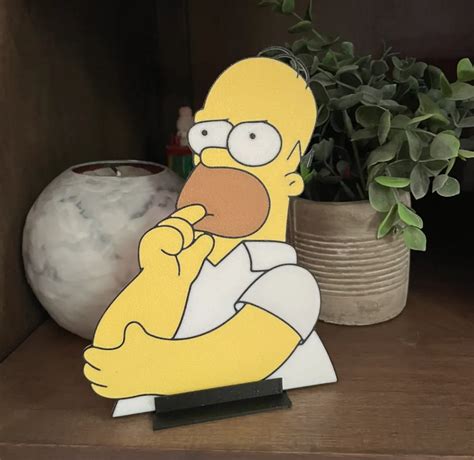 Homer Simpson Display 4 Color Art Thinking By 3d Prints This Week