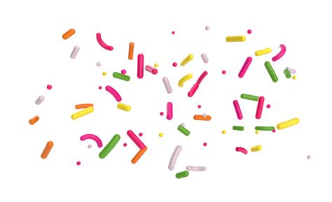 Colorful Sprinkle Falling 3d Illustration 17223069 Png