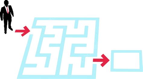 Help Business Person Find Maze Problem Solution Complicated Puzzle Maze