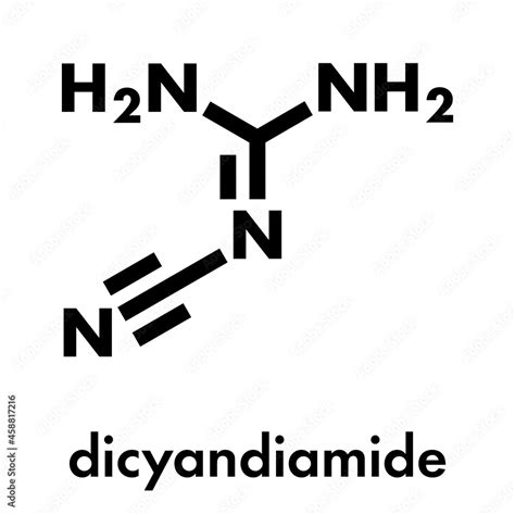 Dicyandiamide 2 Cyanoguanidine Dcd Molecule Used As Fertilizer And In Chemical Synthesis
