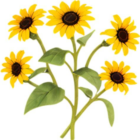 Premium Psd Blackeyed Susan Clipart A Cute Blackeyed Susan Flower Icon
