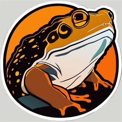 Premium Vector American Toad Sticker Illustration