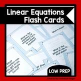Linear Equations Flashcards Teaching Resources TPT