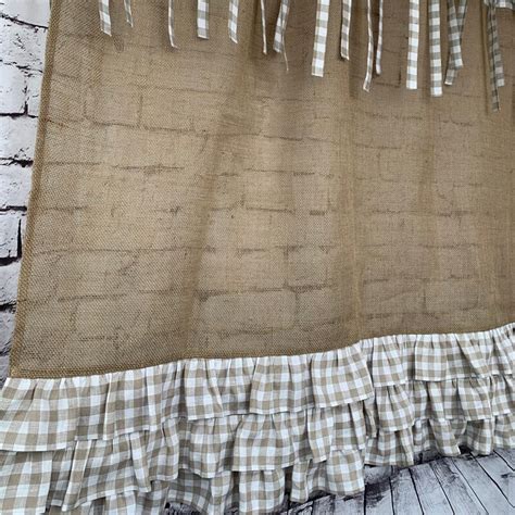 Burlap Sack Curtain Etsy