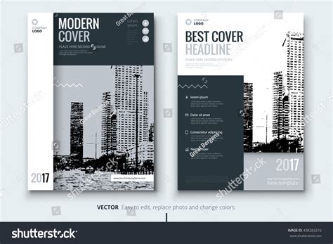 연간 보고서 표지 디자인입니다책자 카탈로그 잡지 스톡 벡터로열티 프리 438283216 Shutterstock