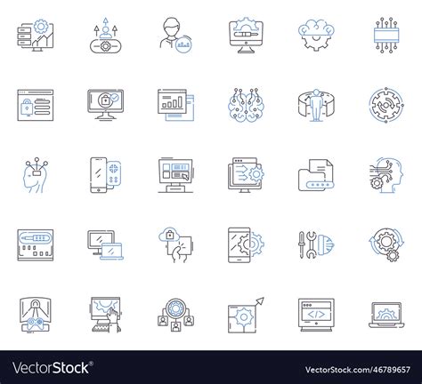 Speaking Articulation Line Icons Collection Vector Image