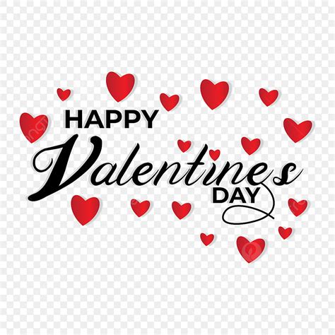 해피 발렌타인 데이 다채로운 Png 하트 일러스트 빨간 빨간색 테두리 붉은 심장 Png 일러스트 및 벡터 에 대한 무료