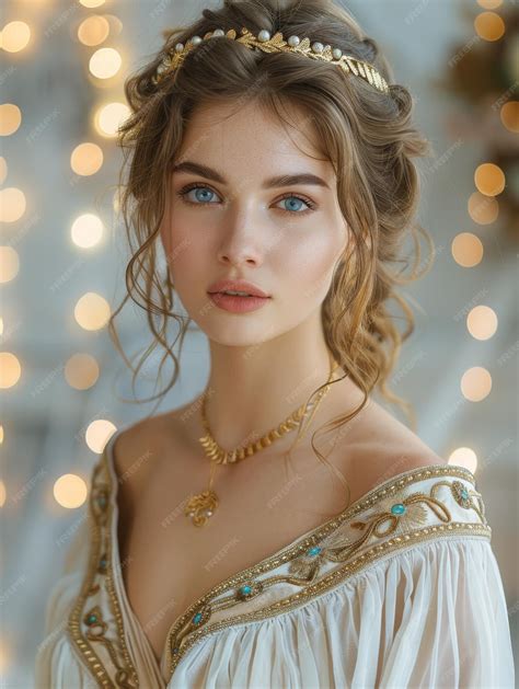 Premium Photo Trojan Princess Of Unearthly Beauty In Ancient Greek Clothing And Jewelry Helen