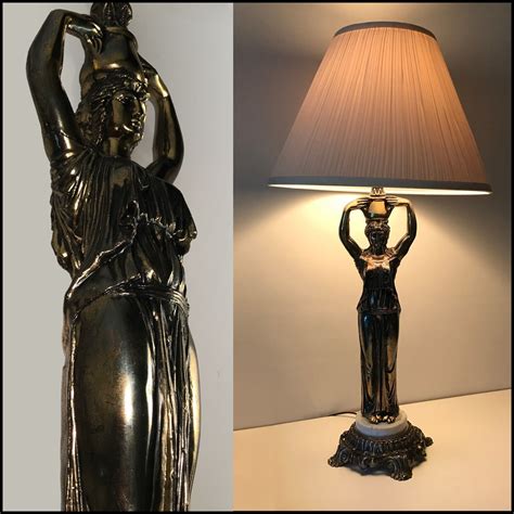 Vintage 31 Loevsky Neoclassical Greek Goddess Landl Wmc Large Table Lamp