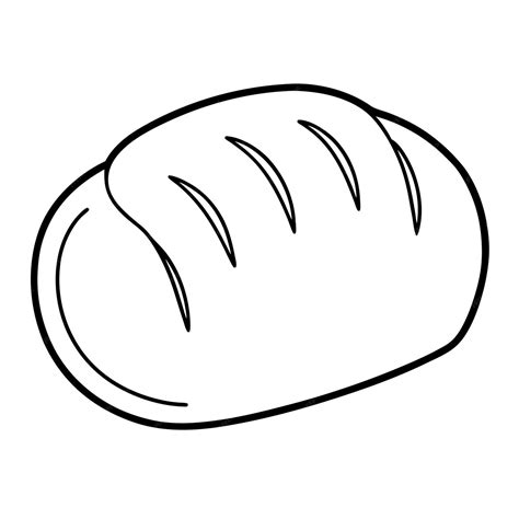 Coloring Page Of Bread Outline Premium Ai Generated Vector