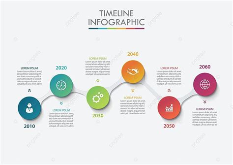 A Template For Abstract Background With Timeline Infographic Icons Designed For Business Data