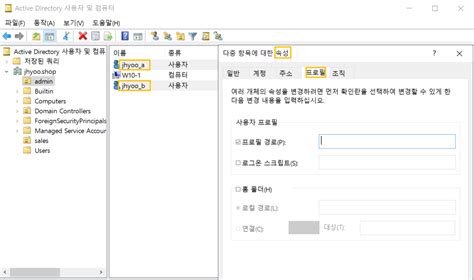 [windows] 프로필 로밍 설정
