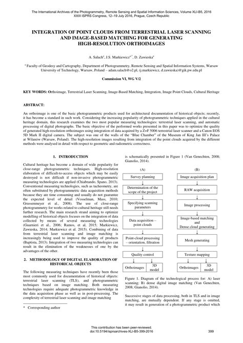 Pdf Integration Of Point Clouds From Terrestrial Laser Scanning And Image Based Matching For