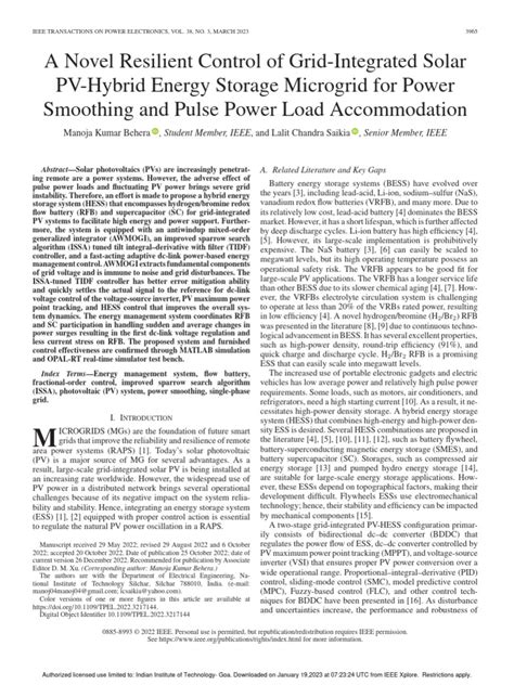 a novel resilient control of grid integrated solar pv hybrid energy