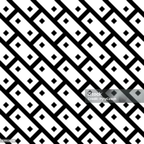 추상 원활한 패턴 배경입니다 흰색 배경에 고립 하는 대각선 배열에 있는 검은 벽돌 디자인 요소입니다 벡터 일러스트 레이 션