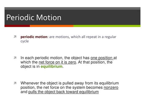 PPT Periodic Motion PowerPoint Presentation Free Download ID