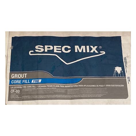 Spec Mix Core Fill Grout Superior Products Distributors Inc