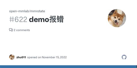 demo报错 Issue open mmlab mmrotate GitHub