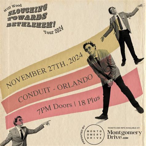 Will Wood Slouching Towards Bethlehem Tour 2024 At Conduit Orlando
