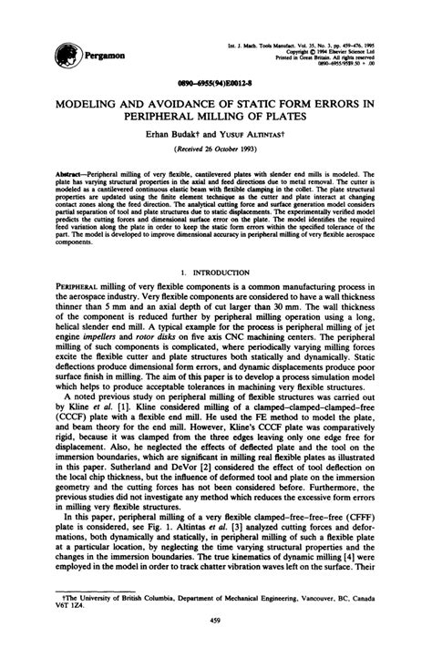 pdf modeling and avoidance of static form errors in peripheral