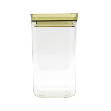Tabletops Gallery 355 Ounce Medium Square Plastic Container Olive