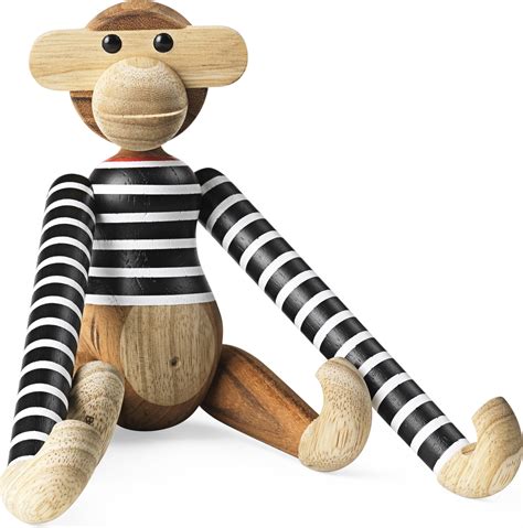Kay Bojesen Kleine Figur Affe In Einem Gestreiften Hemd 39334
